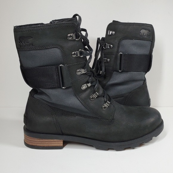 Sorel | Shoes | New Sorel Emelie Conquest Black Lace Up Boots | Poshmark